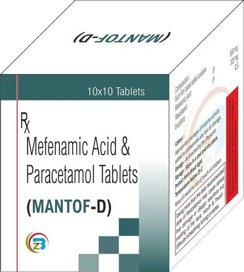 Mefenamic Acid And Paracetamol Tablets At ₹ 450box Pharma Tablets In