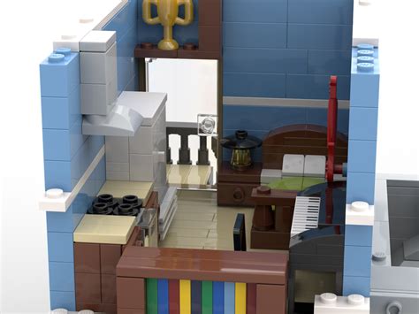 Lego Moc The Pizza Parlor And Arcade By Turtle Time Bricks Rebrickable