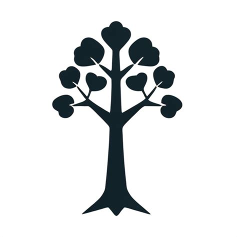 Heart Shaped Leaves Tree SVG Svgcollections Com