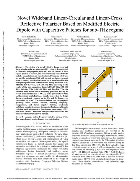 Pdf Novel Wideband Linear Circular And Linear Cross Reflective