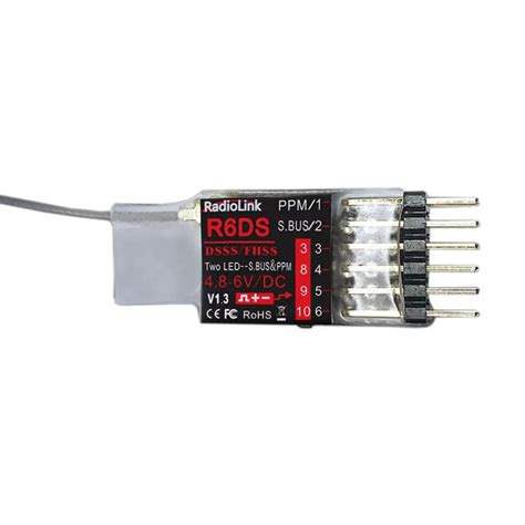 radiolink r6ds 10 ch 2 4ghz dsss and fhss receiver robotshop