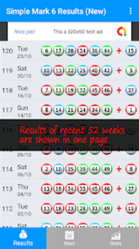 simple mark 6 results para android descargar