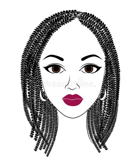 Perfil Da Cabe A De Uma Senhora Doce Uma Menina Afro Americano Mostra Seu Penteado No Cabelo M