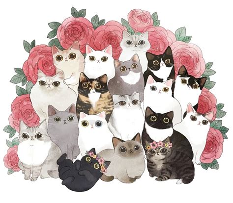 [보들캣 일러스트모음] 고양이 일러스트 네이버 블로그