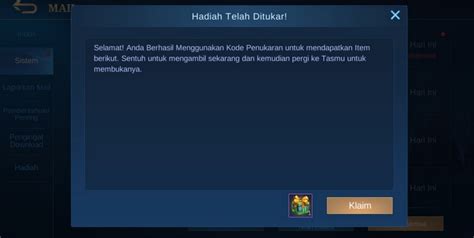 Latest Mobile Legends Ml Redemption Code 18 November 2020 Game Area