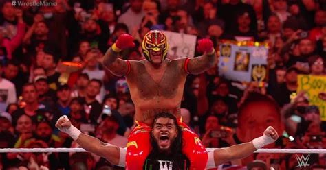 Wwe Wrestlemania 39 Rey Mysterio Derrota A Son Dominik Con La Ayuda De