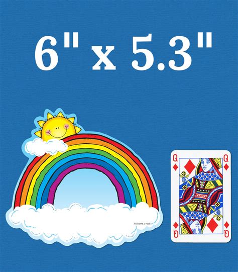 Carson Dellosa 36 Piece Rainbow Bulletin Board Cutouts Sunny Rainbow