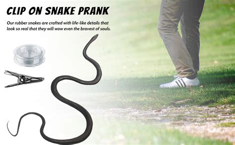 Snake Prank With String Clip Golf Snake Prank Clip On