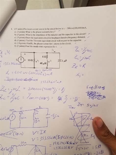 Solved The Input Current Source In The Circuit Below Is I5