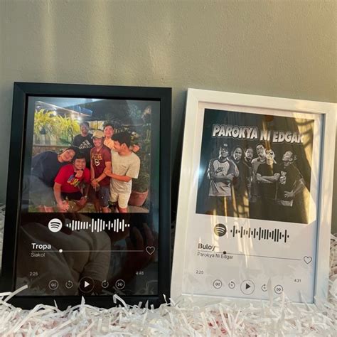 Mupv60 Customized Personalized Spotify Frame Gift Ideas Glass Frame