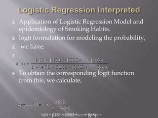 Interpreting Logistic Regression PPT