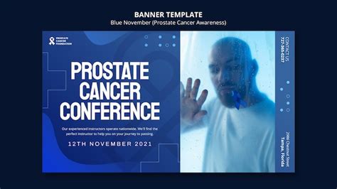 Free Psd Prostate Cancer Awareness Poster Template In Blue Tones