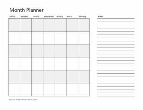Free Monthly Planner Templates Pdf Word Excel