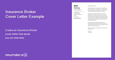 Insurance Broker Cover Letter Sample Guide Entry Level Senior Jobs