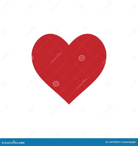 Heart Icon Love Symbol Vector Illustration Flat Design Stock