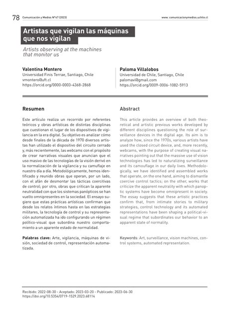 Pdf Artistas Que Vigilan Las Máquinas Que Nos Vigilan