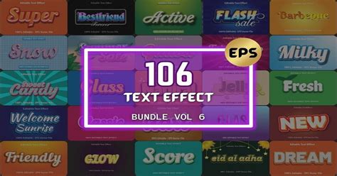 Editable Text Effect Bundle Vol Bundle Creative Fabrica