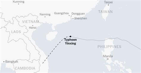 Map: Tracking Typhoon Yinxing - The New York Times