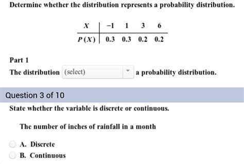 Solved Determine Whether The Distribution Represents A