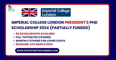 Imperial College London Presidents Phd Scholarship