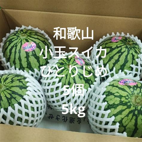 スイカ ひとりじめ 5個 5kg 和歌山 小玉スイカ メルカリ