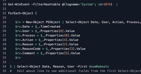 Get Reboot History