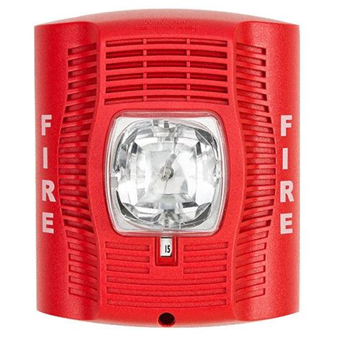 System Sensor Spsrv Wall Mount Speaker Strobe Bass United