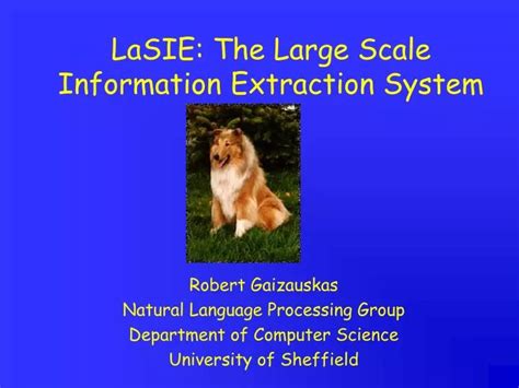 Ppt Lasie The Large Scale Information Extraction System Powerpoint Presentation Id 5433701