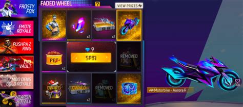 Free Fire Maxs Frosty Fox Faded Wheel Rewards And More