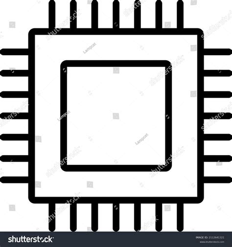 Chip Circuit Computer Cpu Microchip Processor Stock Vector Royalty Free Shutterstock