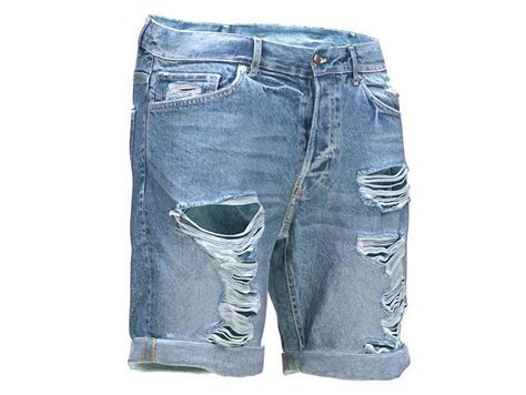 3d Model Jean Shorts Vr Ar Low Poly Cgtrader