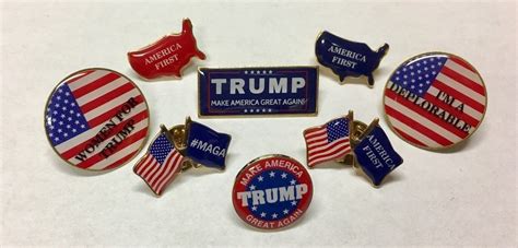 Donald Trump Lapel Pin Lot Of 8 Lapel Pins Deplorable Women For Trump