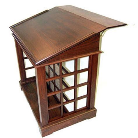 Handmade Lectern With Storage And Step Stools By Myrtle Grove Furniture