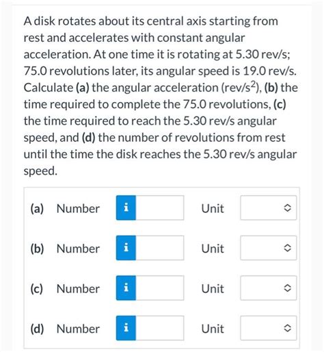 Solved A Disk Rotates About Its Central Axis Starting From