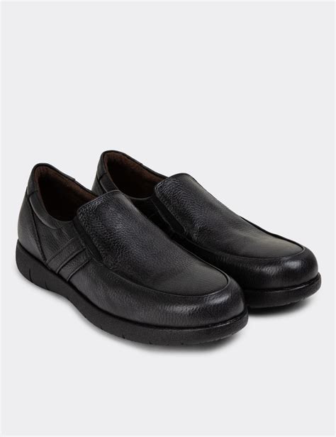 Hakiki Deri Antrasit Erkek Loafer Ayakkabı MANTC Deery