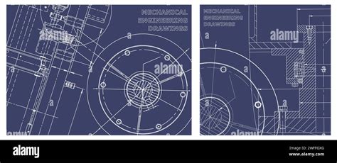 Blueprint Engineering Illustration Set Instrument Making Drawings