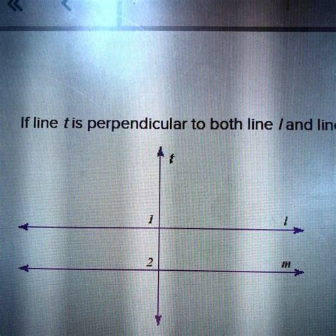 Solved If Line T Is Perpendicular To Both Like L And Line M Then