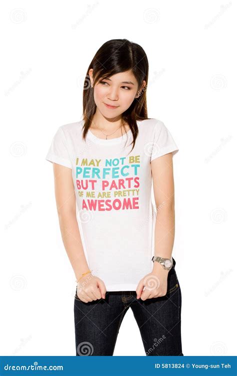 Playful Asian Girl In Casual Clothes Stock Images Image 5813824