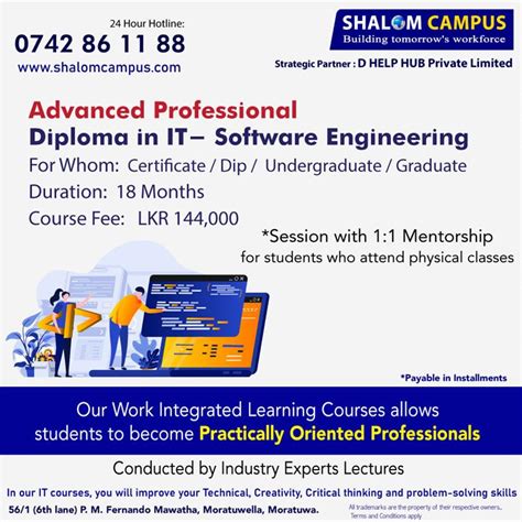 Advance Professional Diploma In Software Engineering Shalom Campus