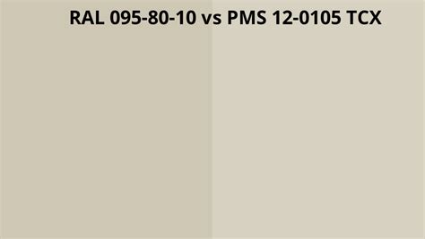 Ral 095 80 10 Vs Pms 12 0105 Tcx Ral Colour Chart Uk