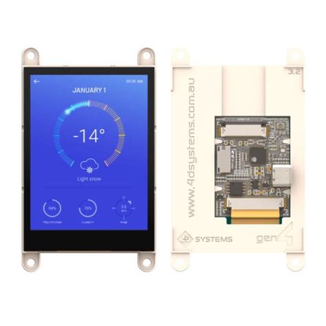 Gen4 Esp32 32ct 4d Systems 240x320 Pixels Slim Intelligent 402240