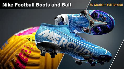 Nike Football Boots And Ball3d Flippednormals