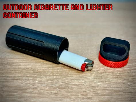 Outdoor Cigarette And Lighter Container By Lemonarts Makerworld