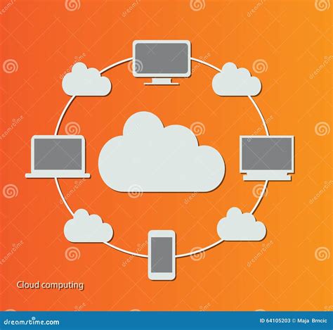 Cloud Computing For Web Design With Mobile Phone Stock Illustration Illustration Of Hosting