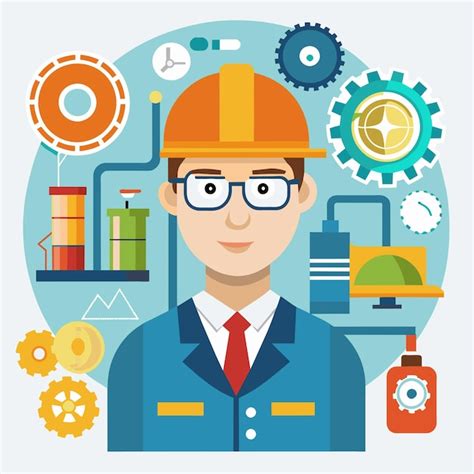 Process Engineer Vector Illustration Flat Style Engineering Professional Premium Ai Generated