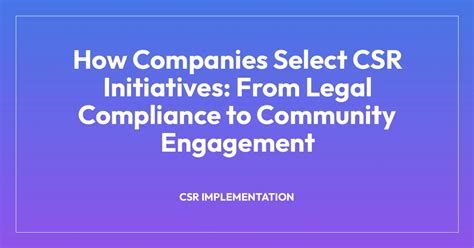 Csr Implementation • Csr Education