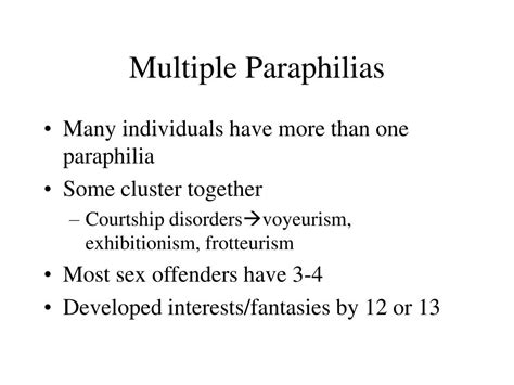 Ppt Chapter 16 Paraphilias And Sexual Variants Powerpoint