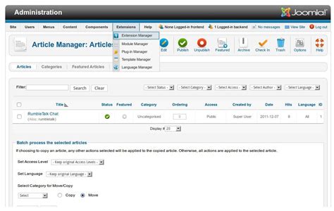 joomla social live group chat room add on and module rumbletalk