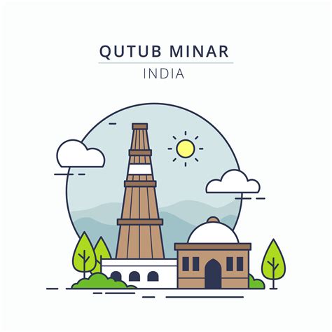 Qutub Minar Illustration 182640 Vector Art At Vecteezy Qutub Minar Illustration 182640 Vector Art At Vecteezy
