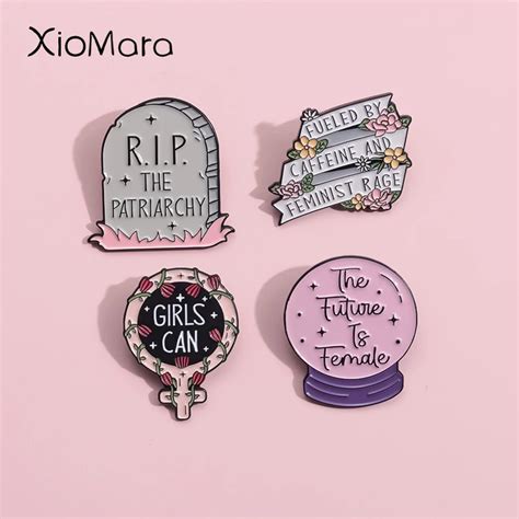 Hot Girls Hate Capitalism Enamel Pin Custom The Future Is Female Power